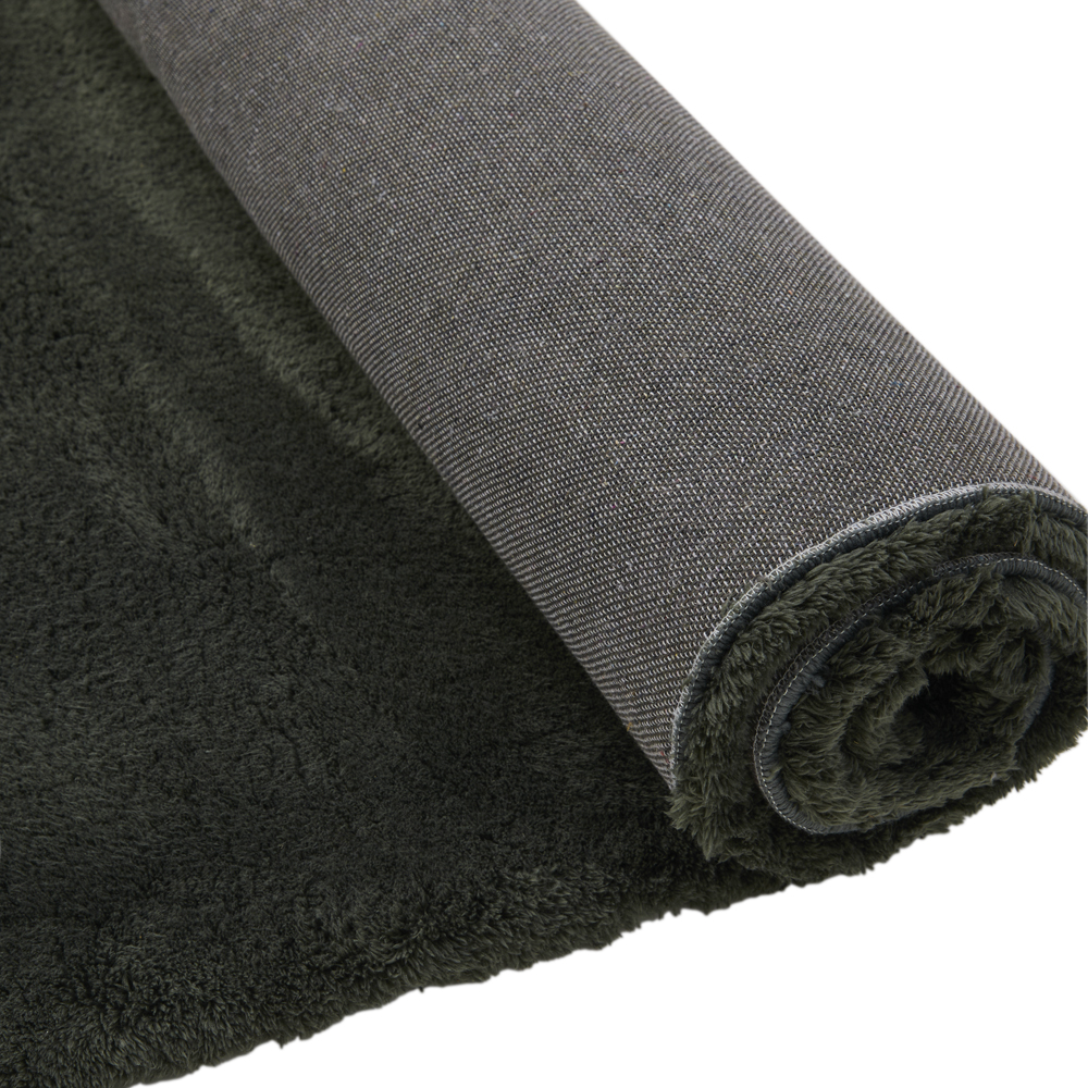 Luxury Forest Green Shag Pile Rug | Adairs