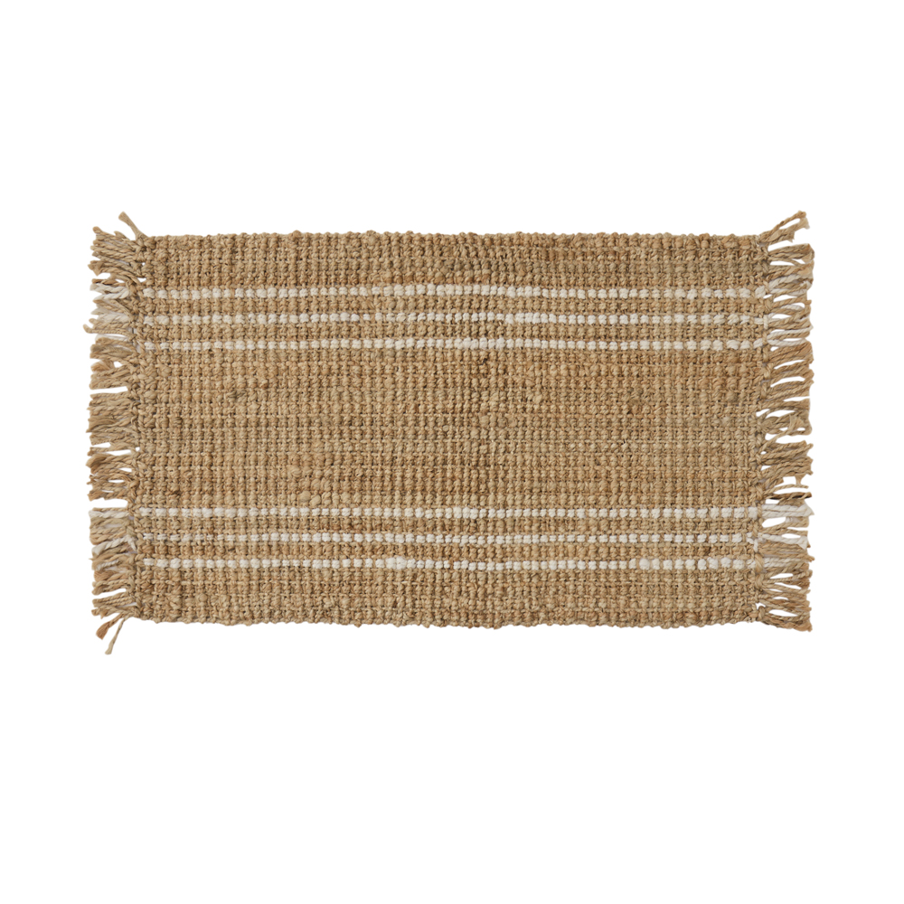 Natural Chunky Jute Stripe Indoor Mat | Adairs