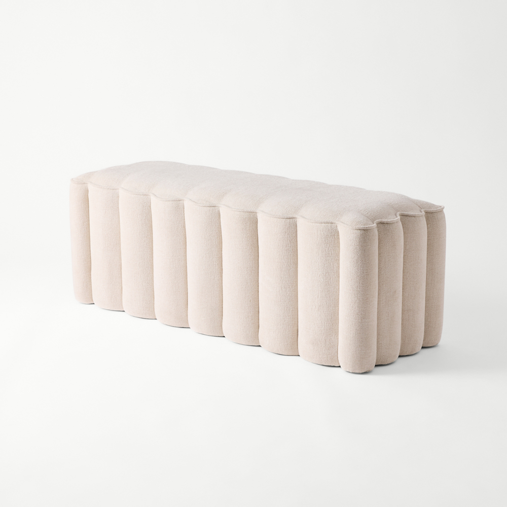 Della Vanilla Bench Seat | Adairs