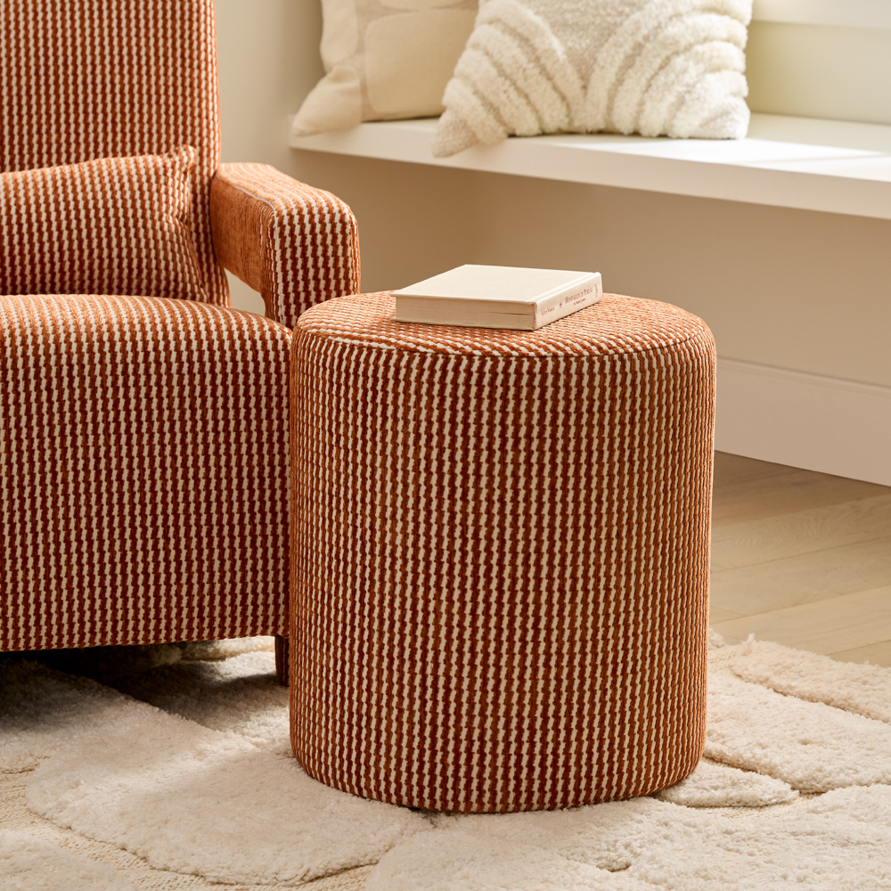 Ellis Rust Ottoman | Adairs