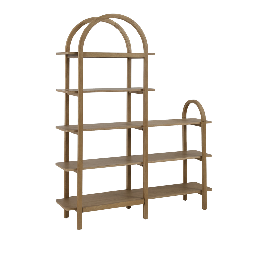 Lunar Oak 5 Tier Bookshelf | Adairs