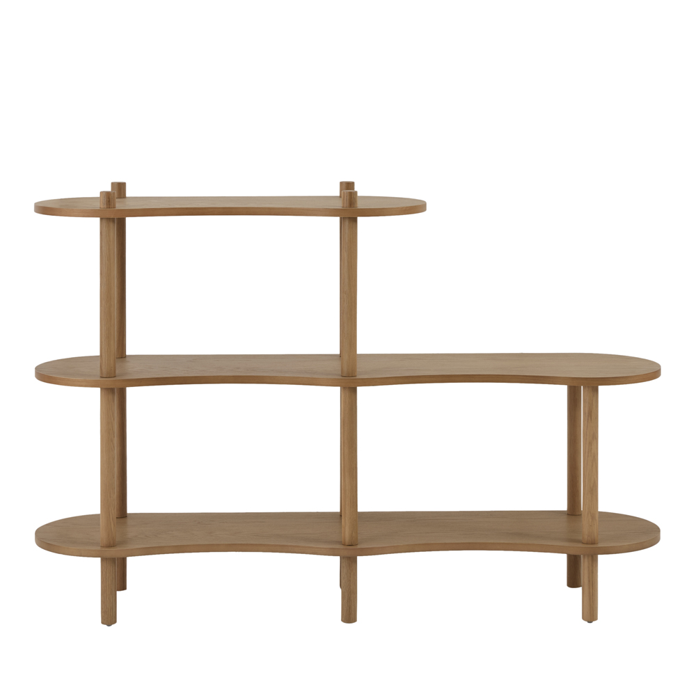 Mena Natural Wave Bookshelf | Adairs