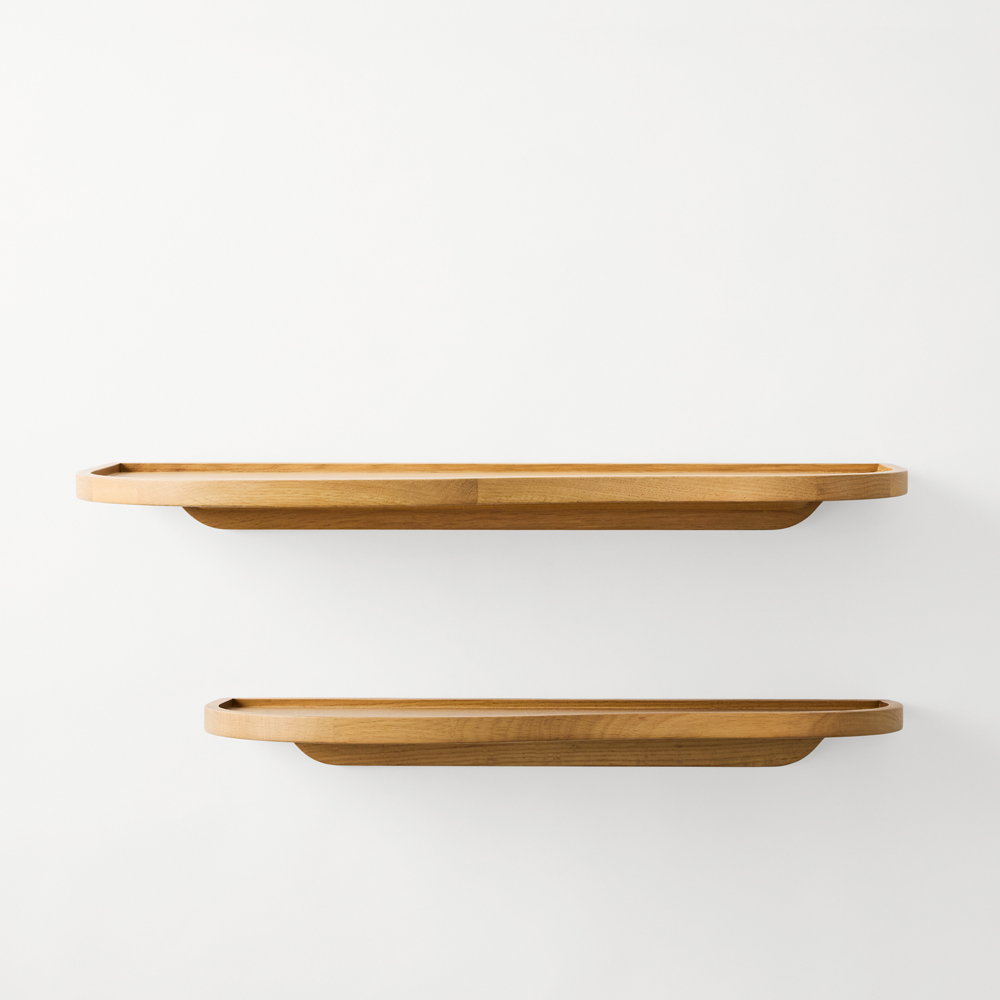 Wave Oak Wall Shelf Pack of 2 | Adairs