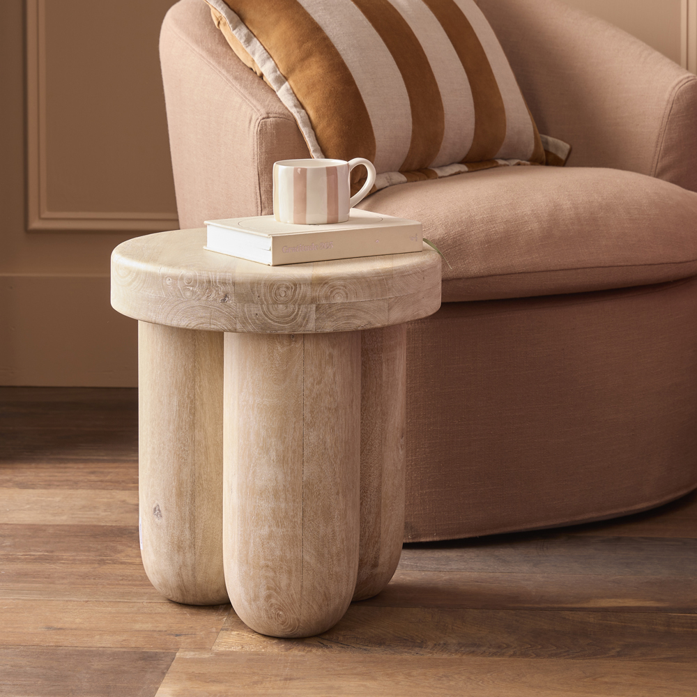 Barwon White Wash Side Table | Adairs
