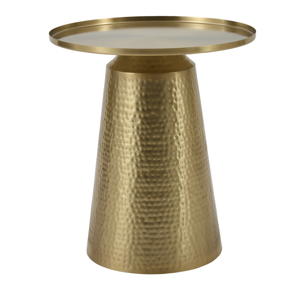 Marilyn Gold Beaten Metal Side Table | Adairs