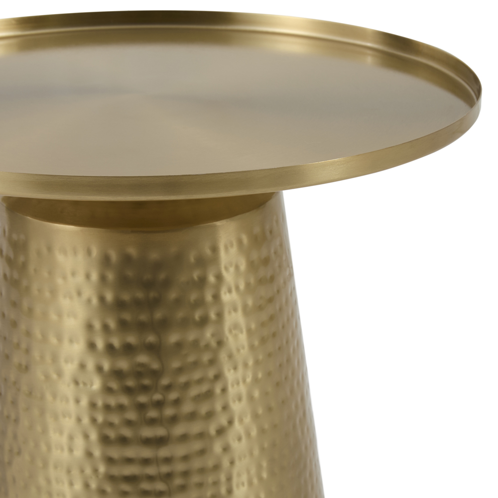 Marilyn Gold Beaten Metal Side Table | Adairs
