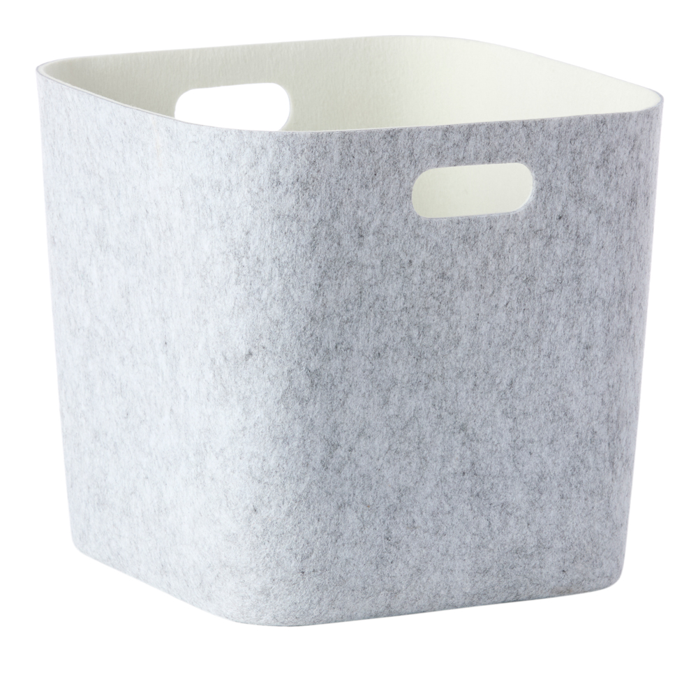 Osaka Grey Felt Square Storage Basket | Adairs