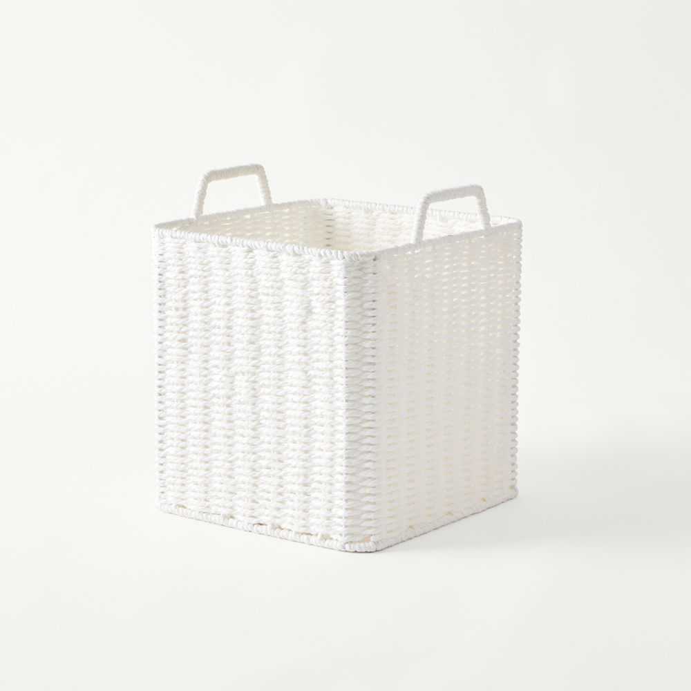 Sala White Medium Square Basket | Adairs