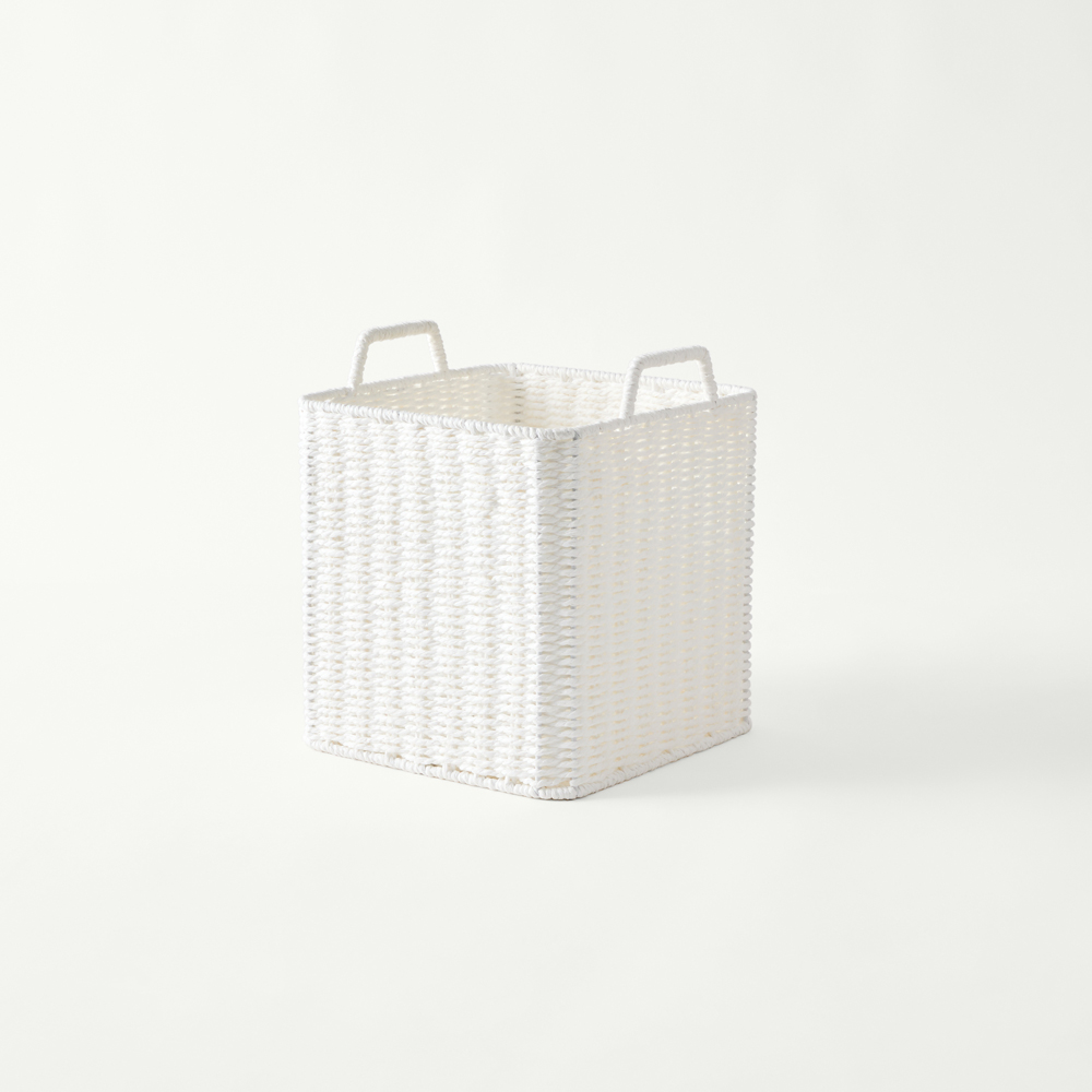Sala White Small Square Basket | Adairs