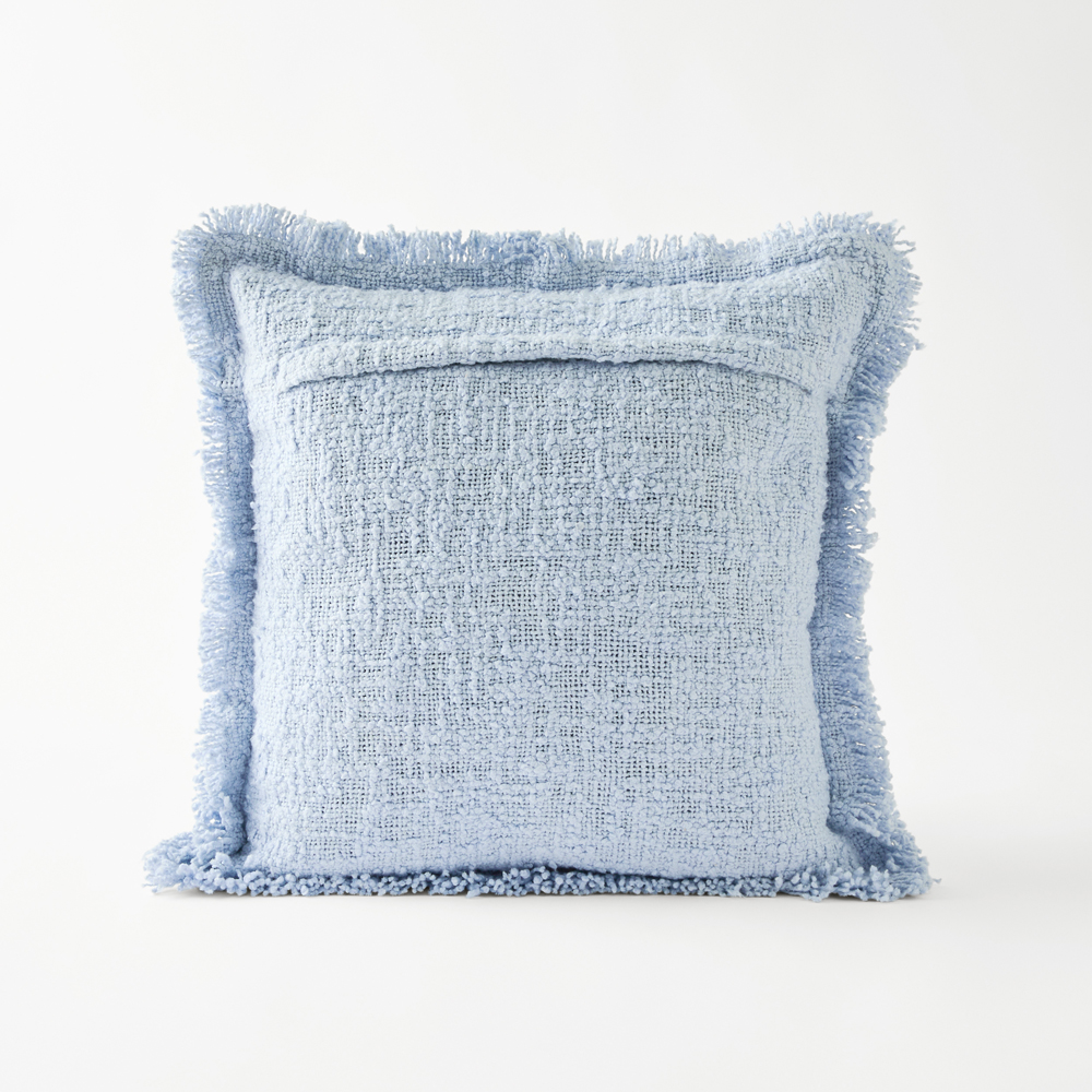 Leiden Cashmere Blue Boucle Cushion | Adairs