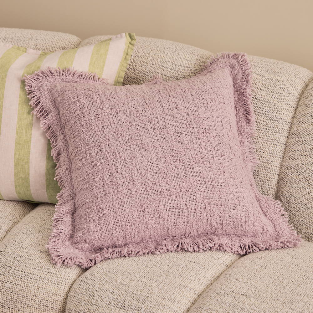Leiden Violet Ice Boucle Cushion | Adairs