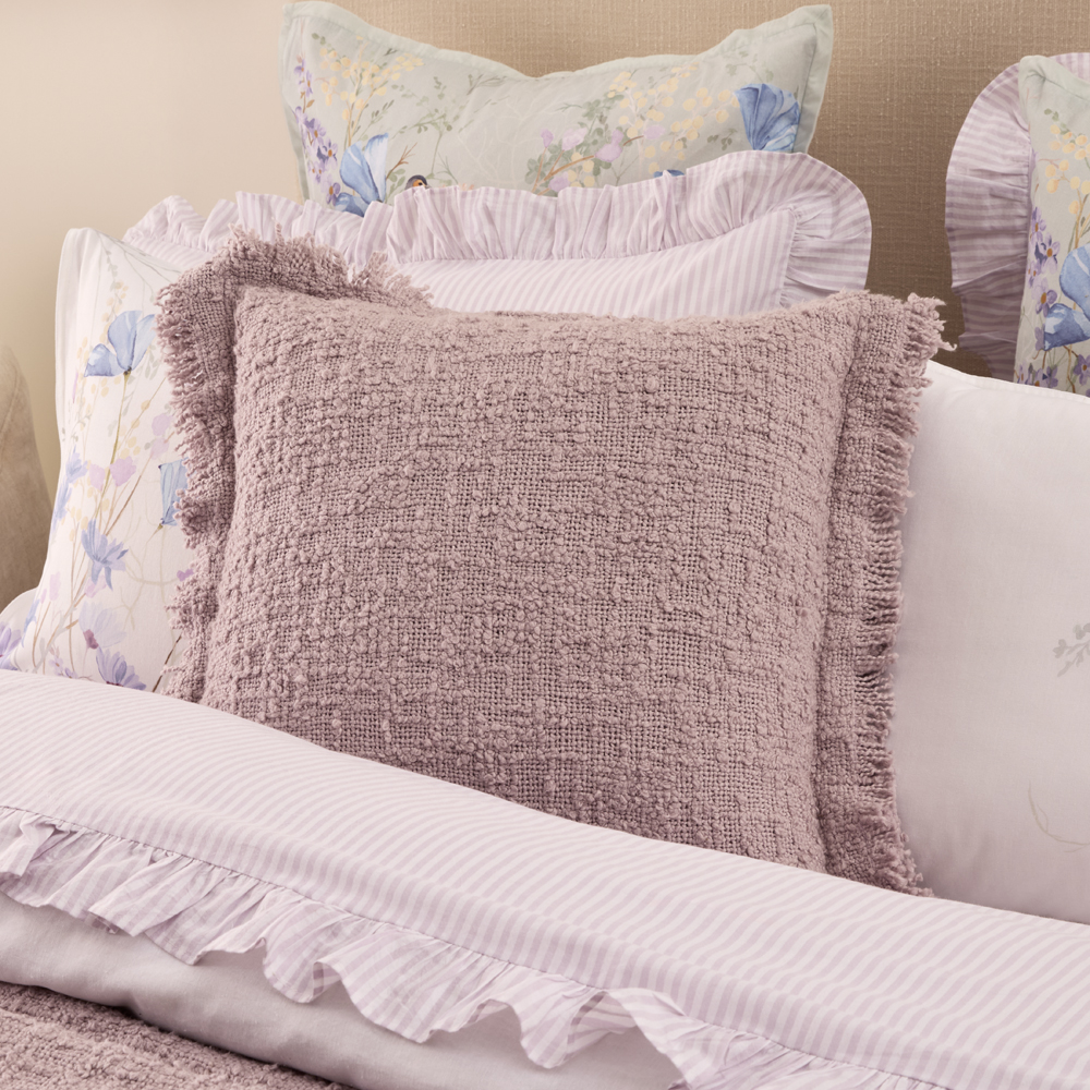 Leiden Violet Ice Boucle Cushion | Adairs