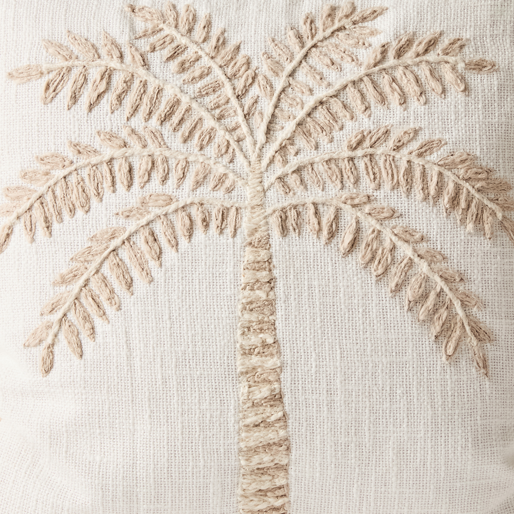 Kiki Palm White Cushion | Adairs