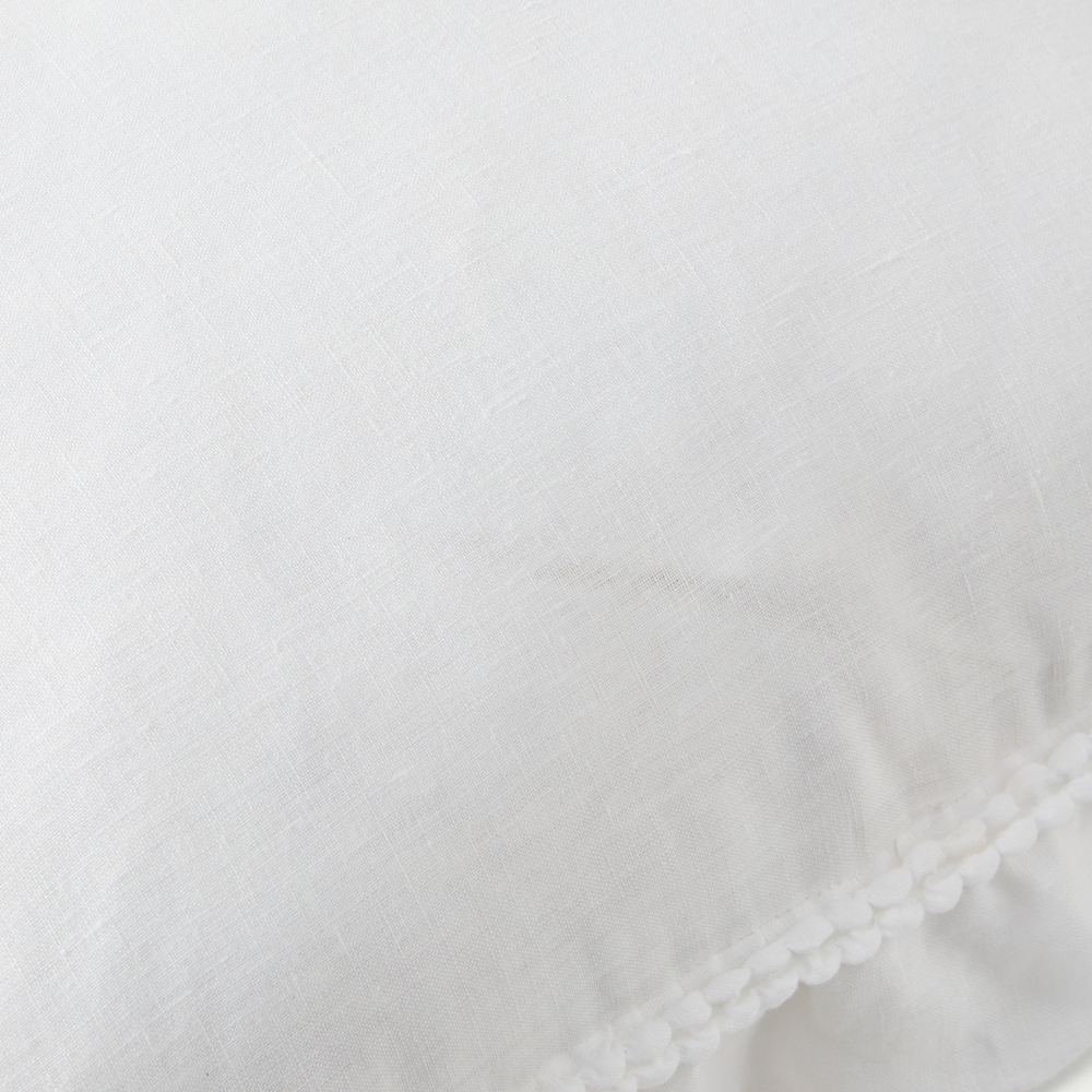 Brydee White Linen Cushion | Adairs