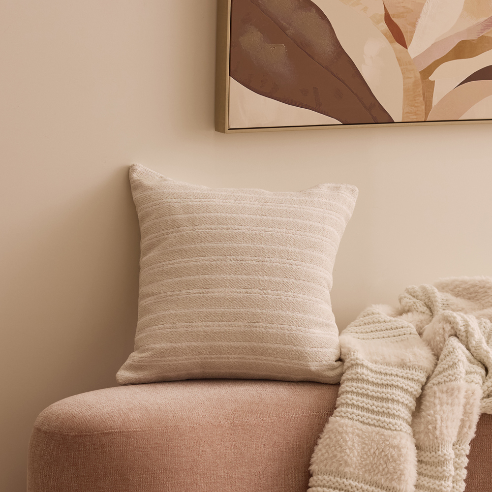 Brooke Beige Boucle Cushion | Adairs