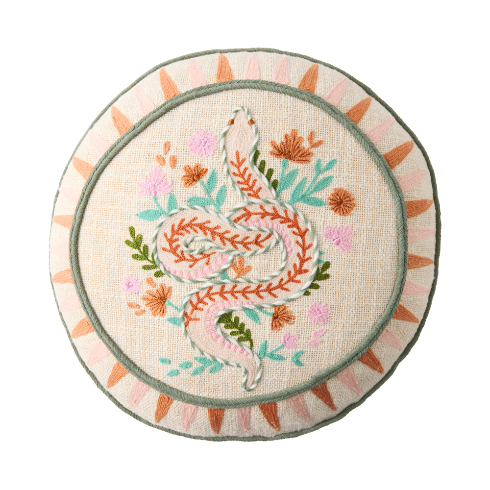 Corra Natural Snake Cushion | Adairs