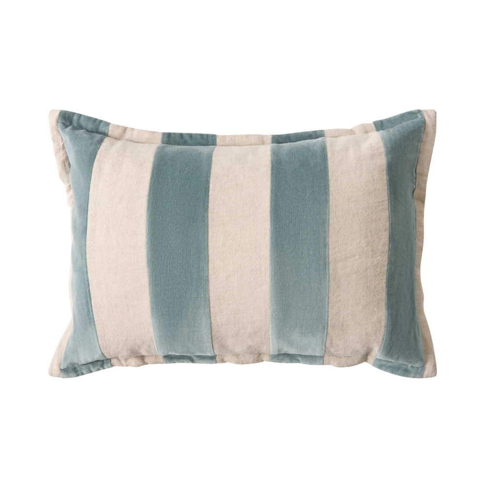 Bombay Cypress Stripe Velvet Cushion | Adairs