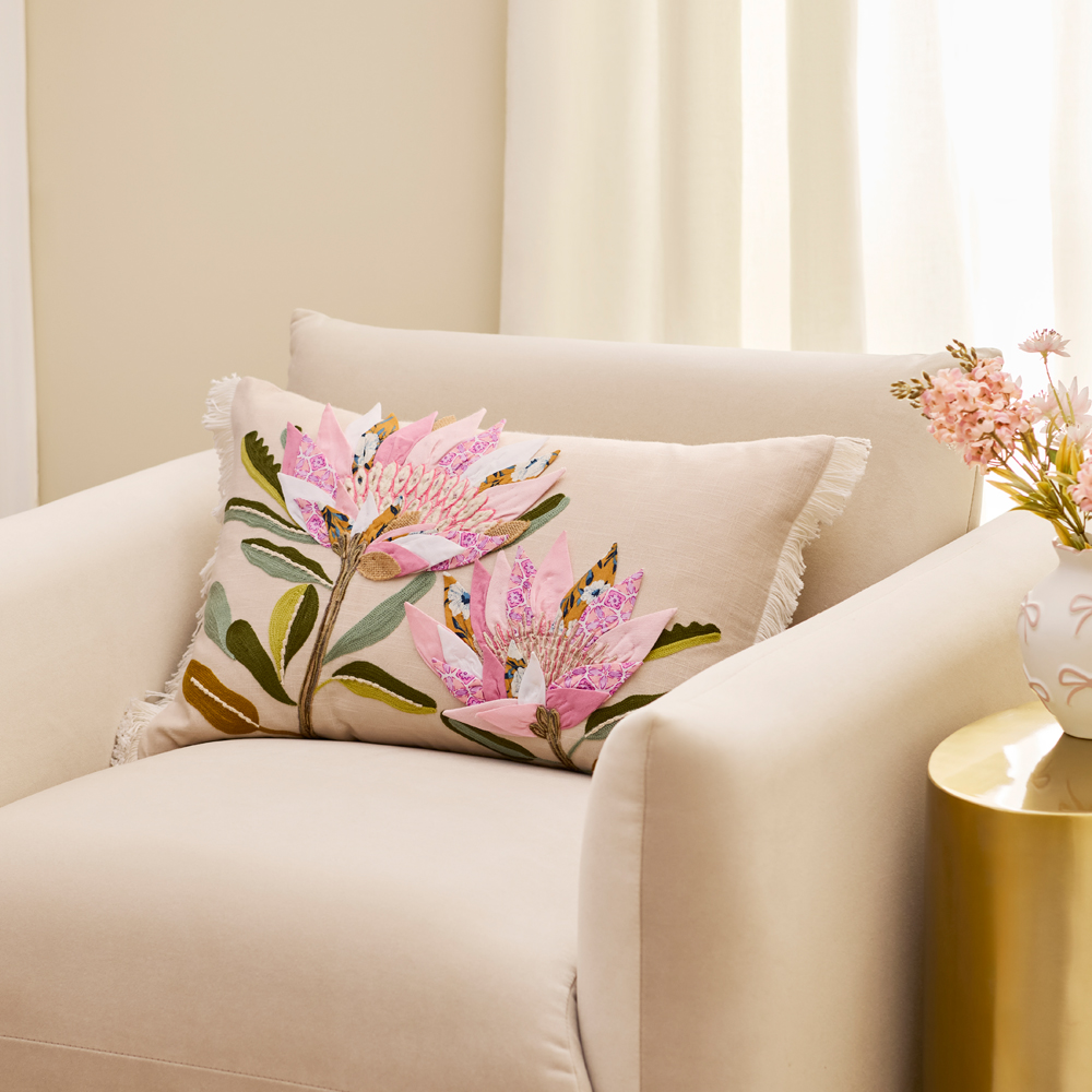 Margot Pink Native Cushion | Adairs