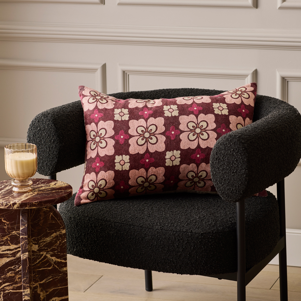 Asbury Berry & Pink Velvet Cushion | Adairs