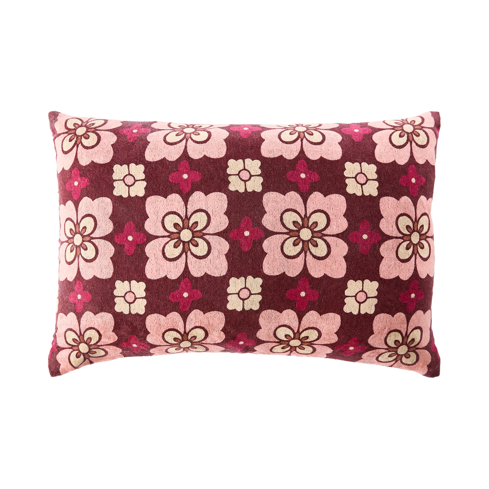 Asbury Berry & Pink Velvet Cushion | Adairs
