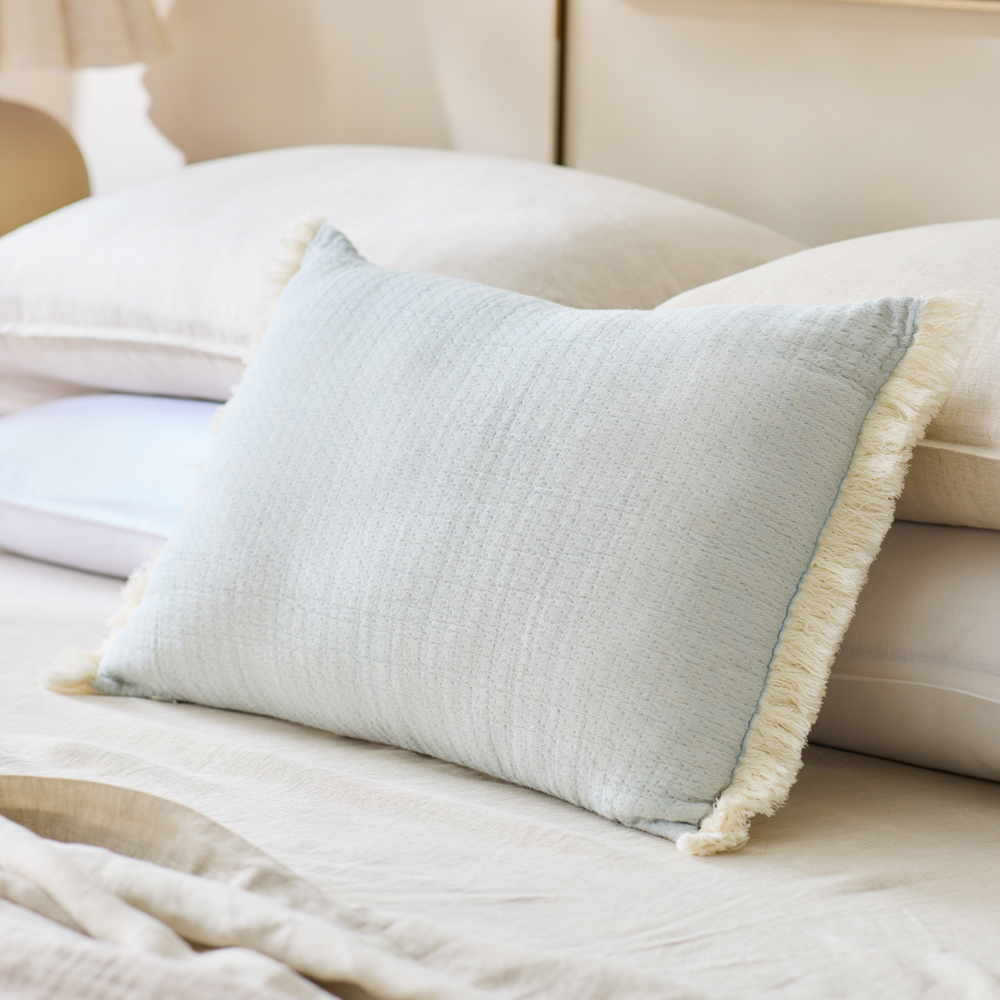 European Collection Elio Blue & White Cushion | Adairs
