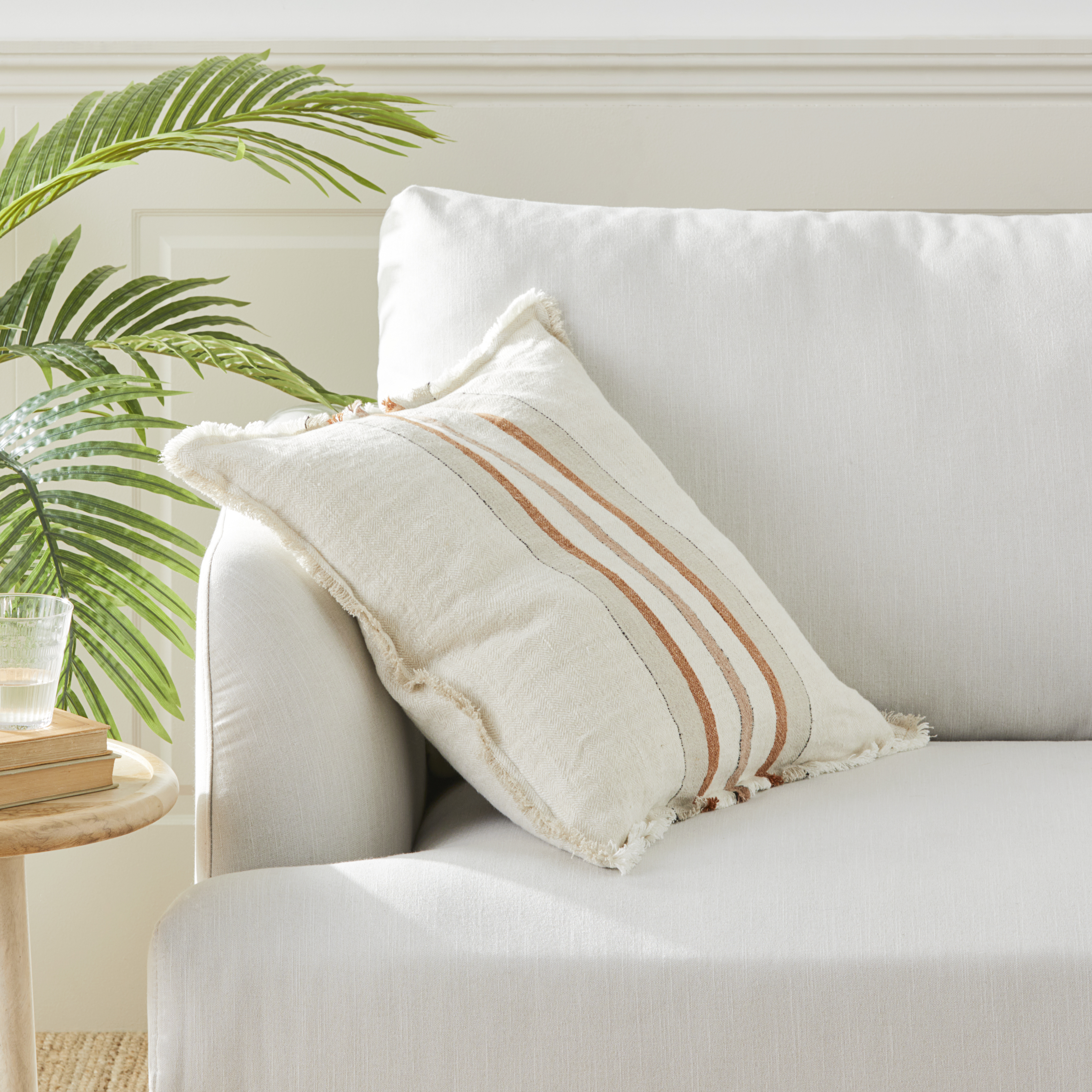 Indra Natural Linen Cushion | Adairs