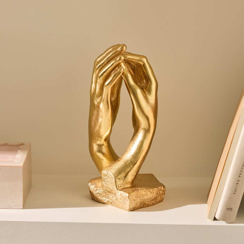 Grace Gold Hands Statue | Adairs