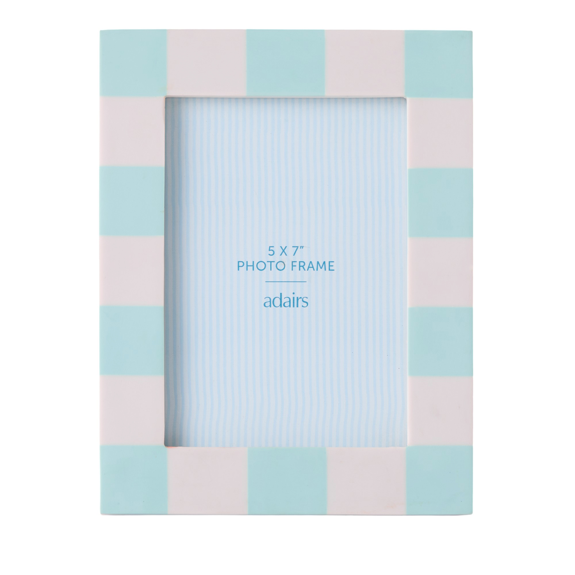 Palermo Blue Checkerboard Resin Frame | Adairs