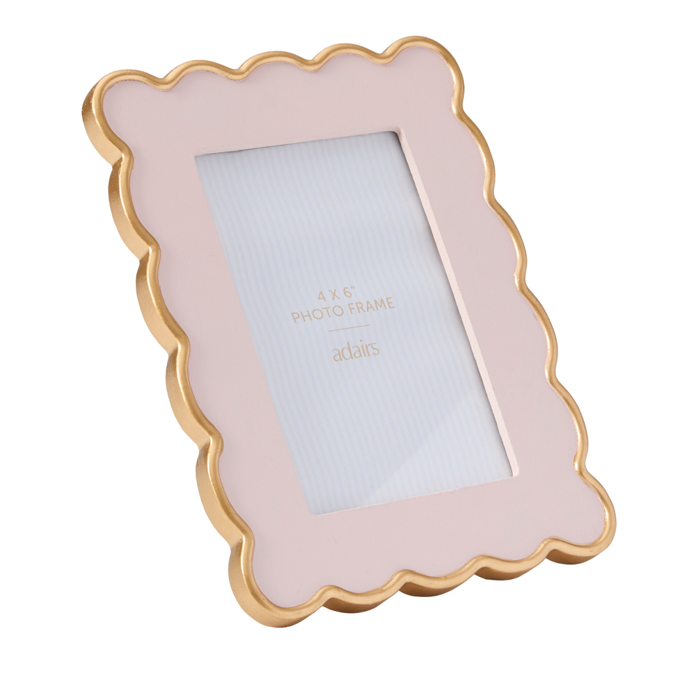 Luxe Scalloped Gold & Pink Frame | Adairs