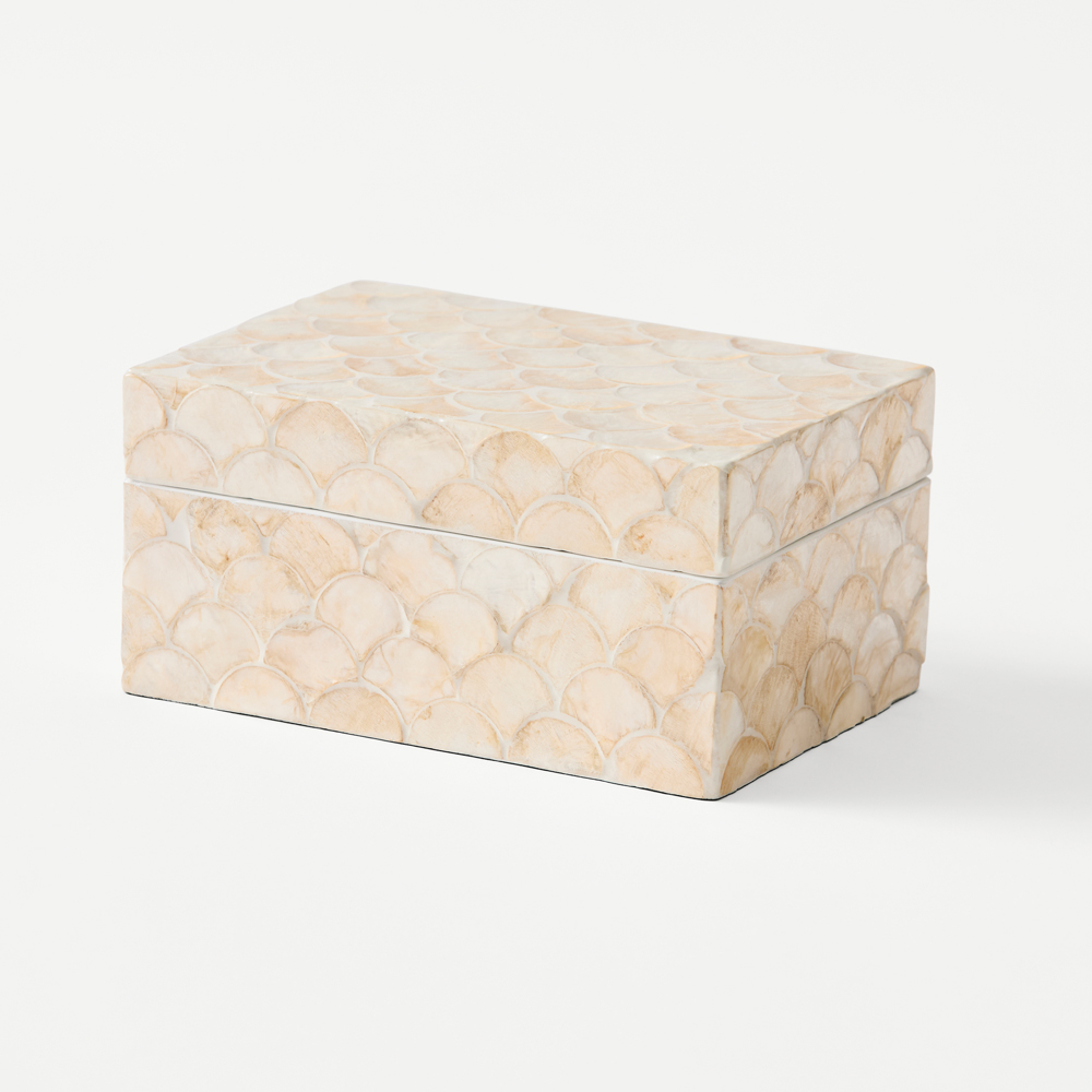 Sicily Capiz Ivory Tile Trinket Box | Adairs