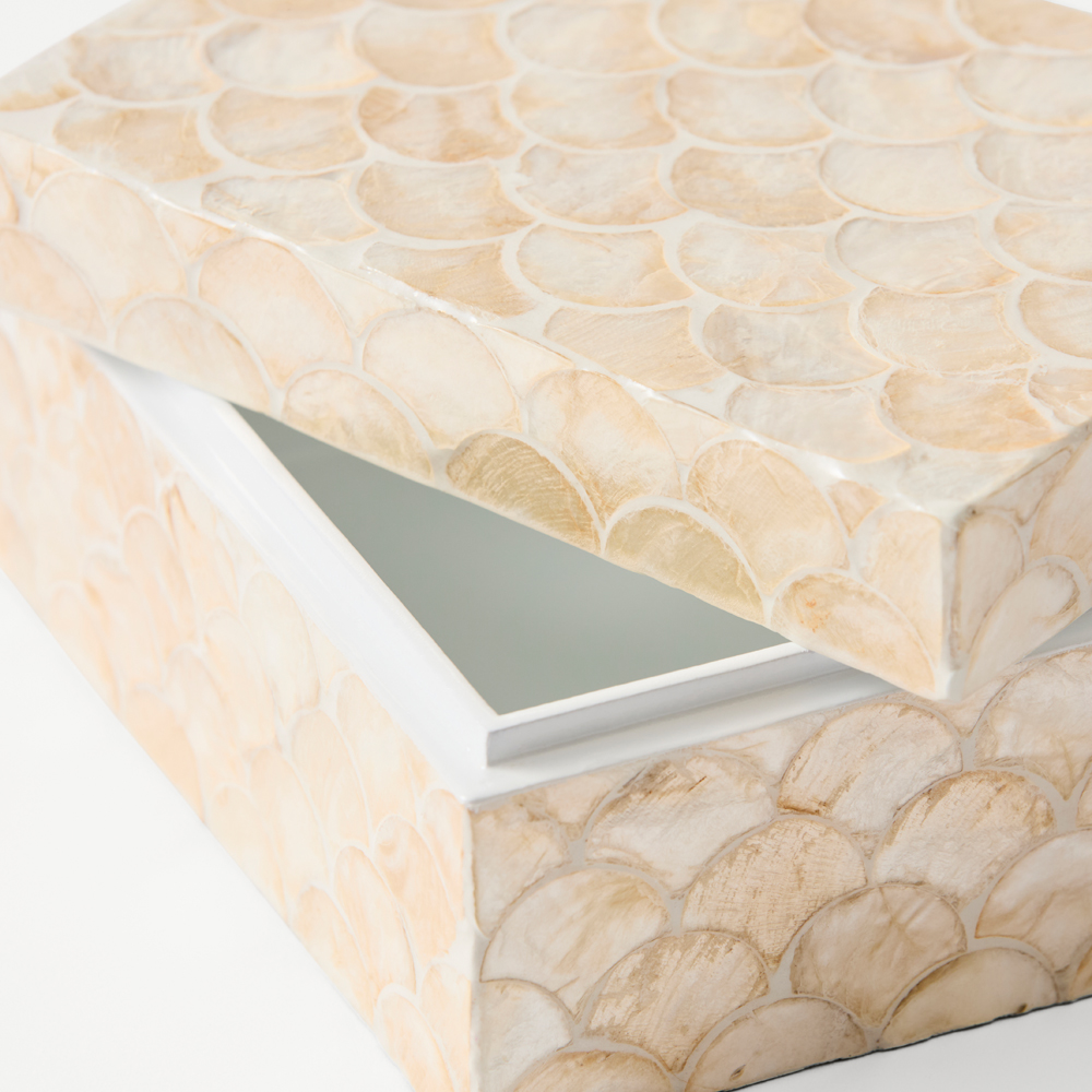 Sicily Capiz Ivory Tile Trinket Box | Adairs