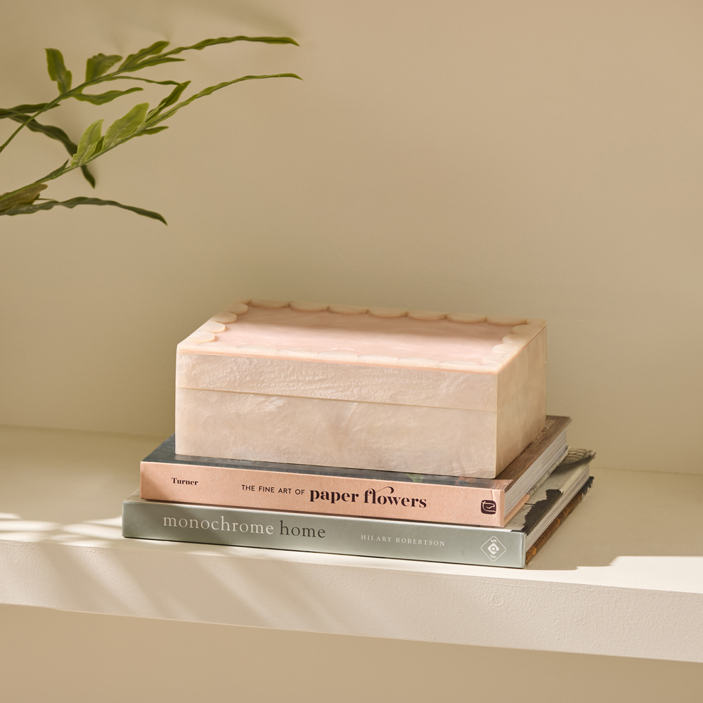 Bellagio Scallop Pink Trinket Box | Adairs