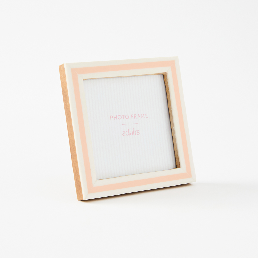 Capri Pink & White Stripe Photo Frame | Adairs