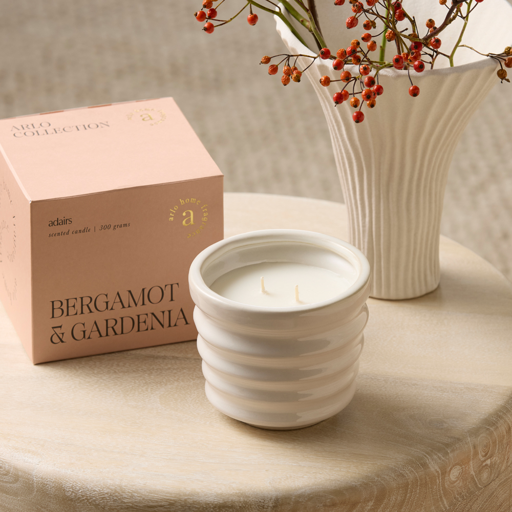 Arlo Bergamot & Gardenia Candle 300g | Adairs