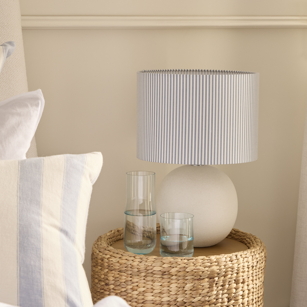 Essay Light Blue Stripe Table Light | Adairs