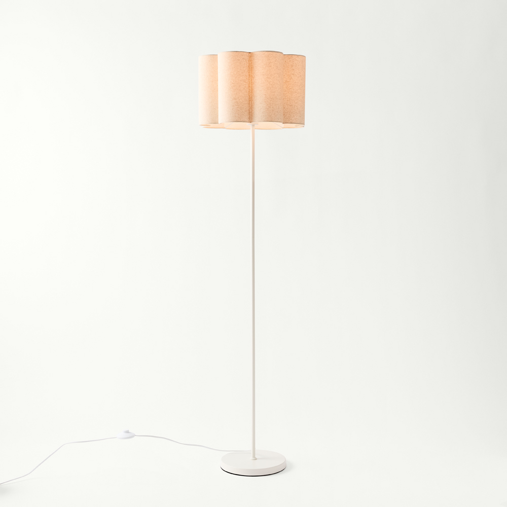 Cliveden Linen & White Floor Light | Adairs