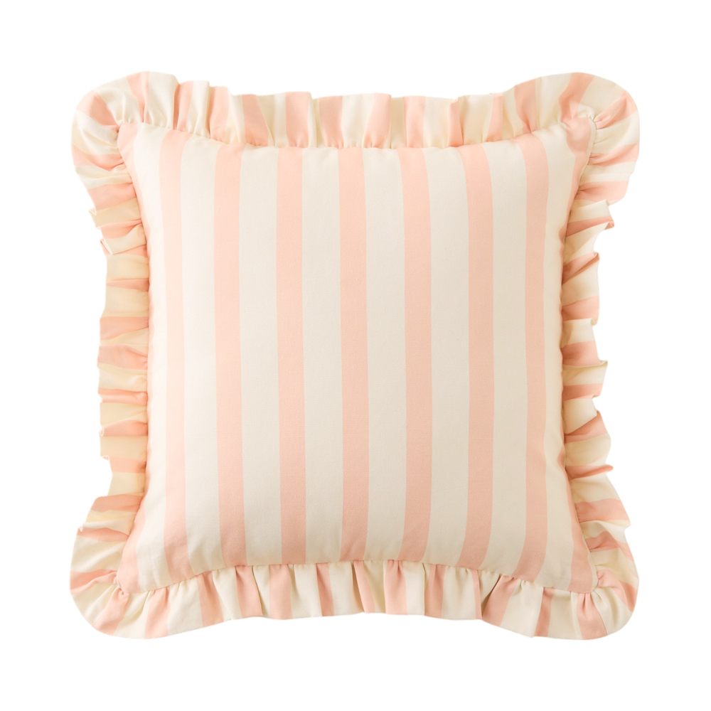 Milford Blush Stripe Cushion | Adairs