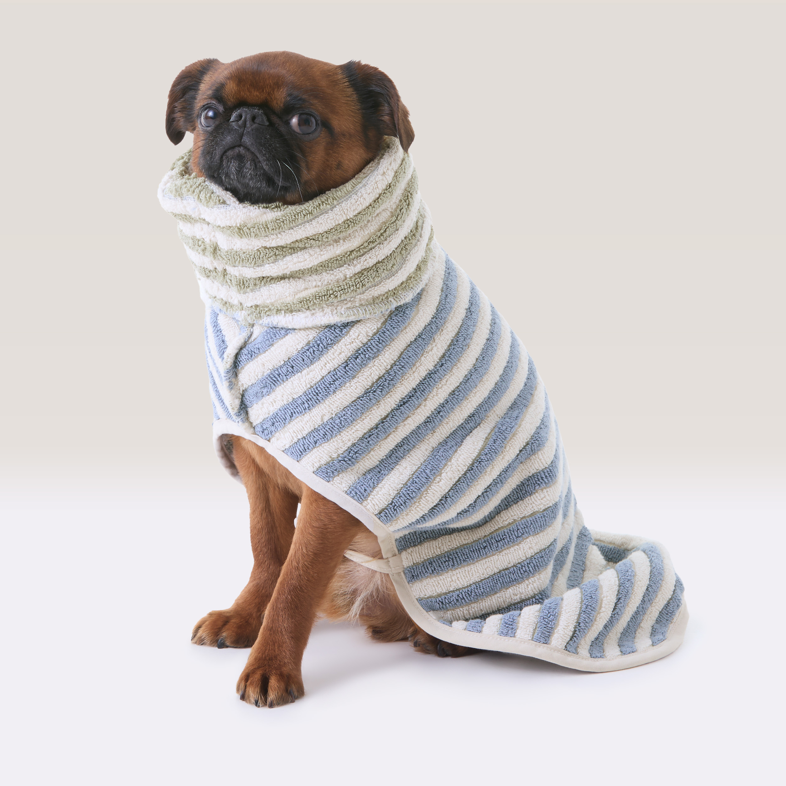 European Turkish Cotton Sophia Green Tea & French Blue Drying Jacket ...