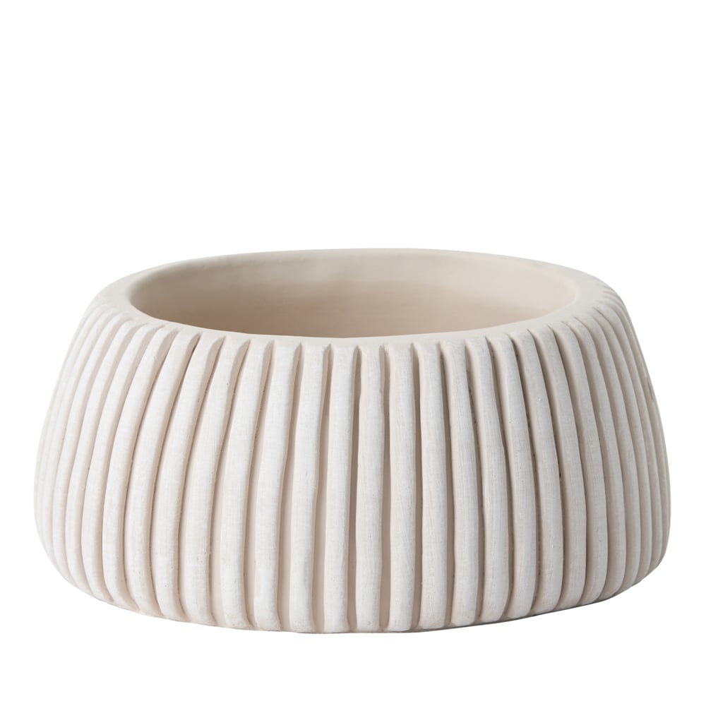 Lino Off White & Beige Pot | Adairs