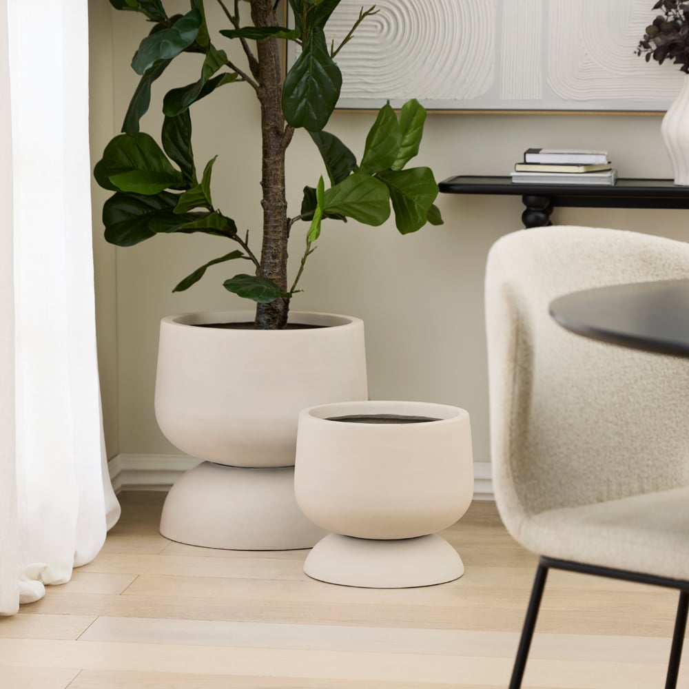 Bondi Warm White Large Pot | Adairs
