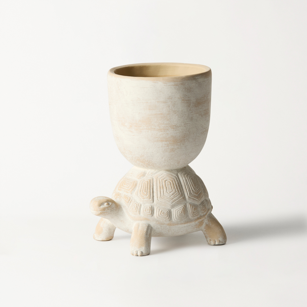 Tortoise Off White Large Pot | Adairs