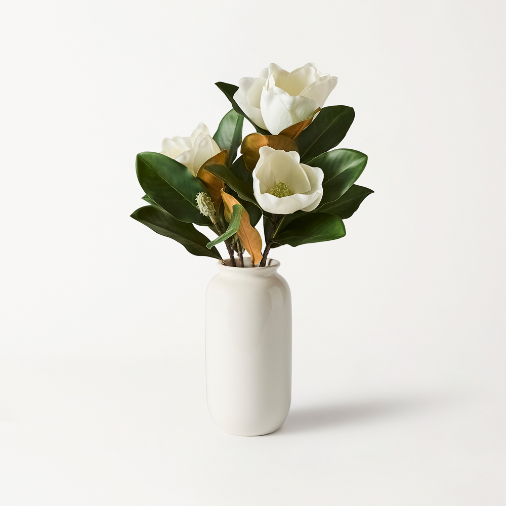 Magnolia Flower in Ceramic Vase | Adairs
