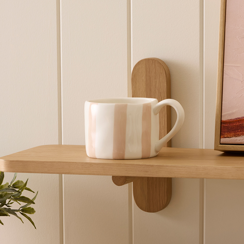Stripe Dusty Pink Mug | Adairs