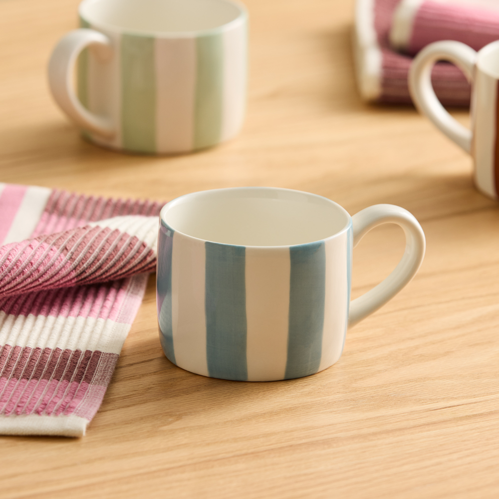 Stripe Nordic Blue Mug | Adairs