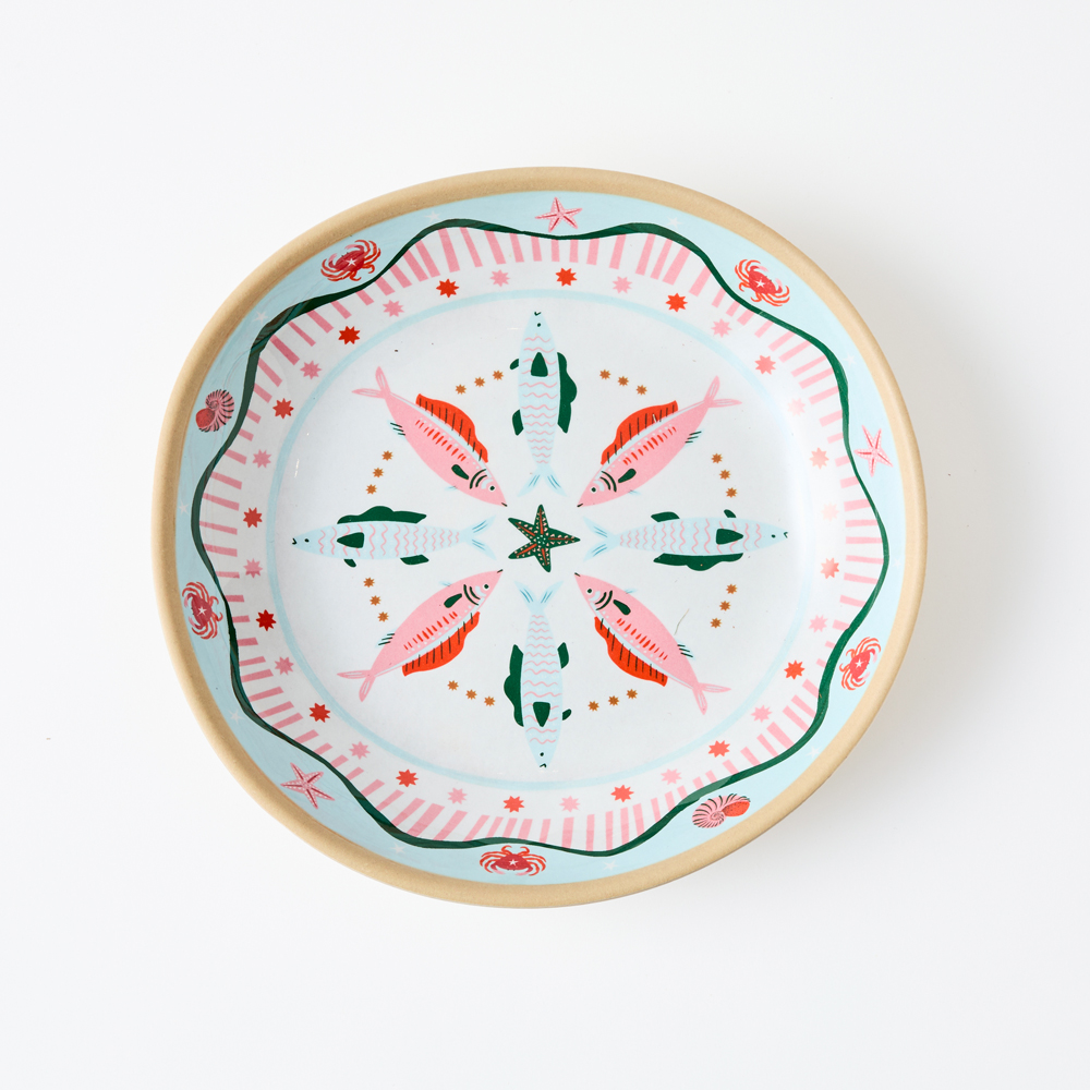 La Mer Coastal Fish Melamine Dinner Bowl | Adairs