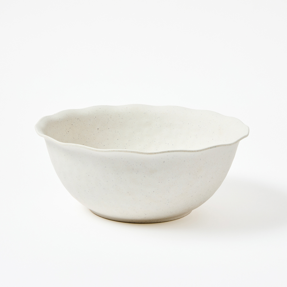 Catalina Ivory Bamboo Salad Bowl | Adairs