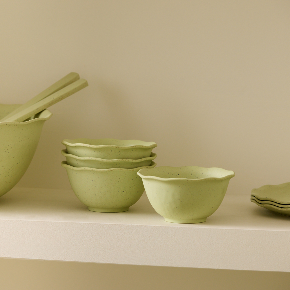 Catalina Lemongrass Bamboo Small Bowl Set of 4 | Adairs