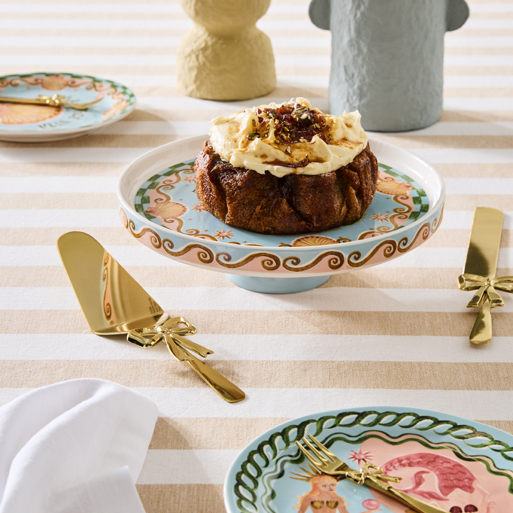 Buon Appetito Eat More Cake Cake Stand | Adairs