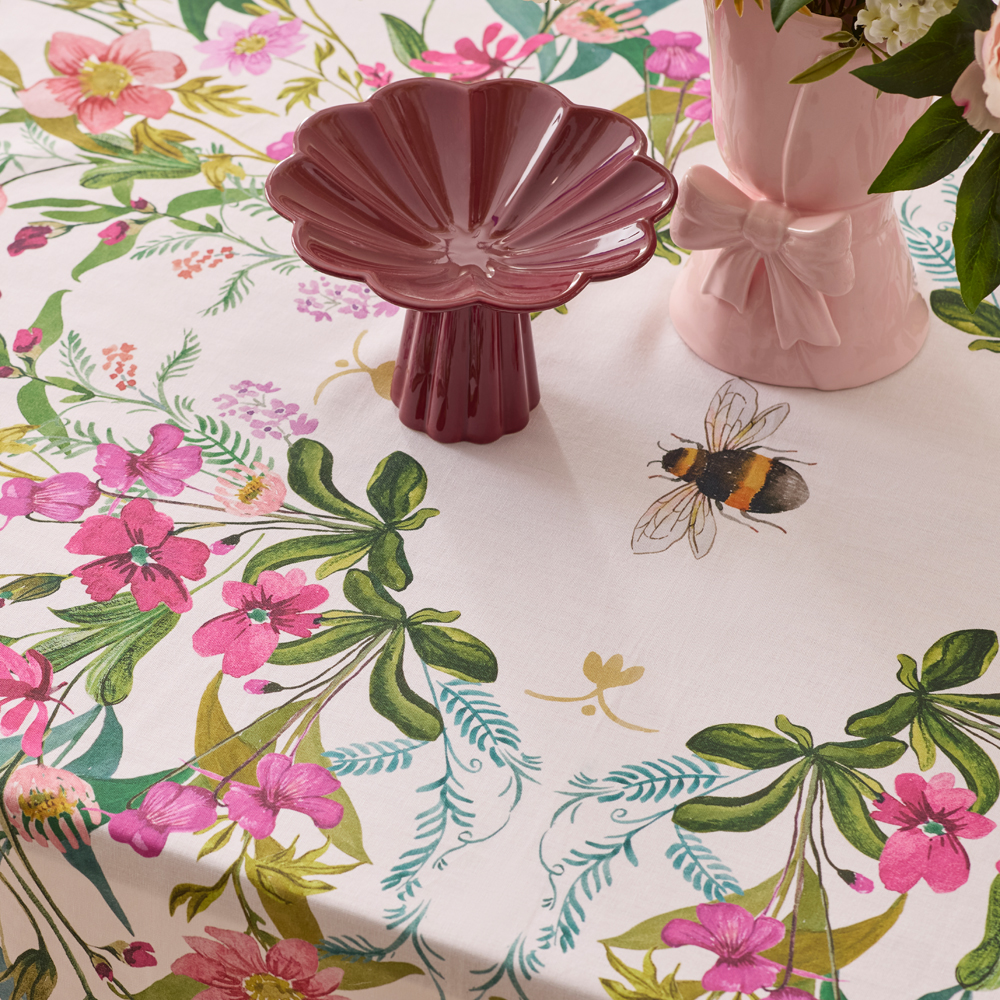 Bee Off White Tablecloth | Adairs