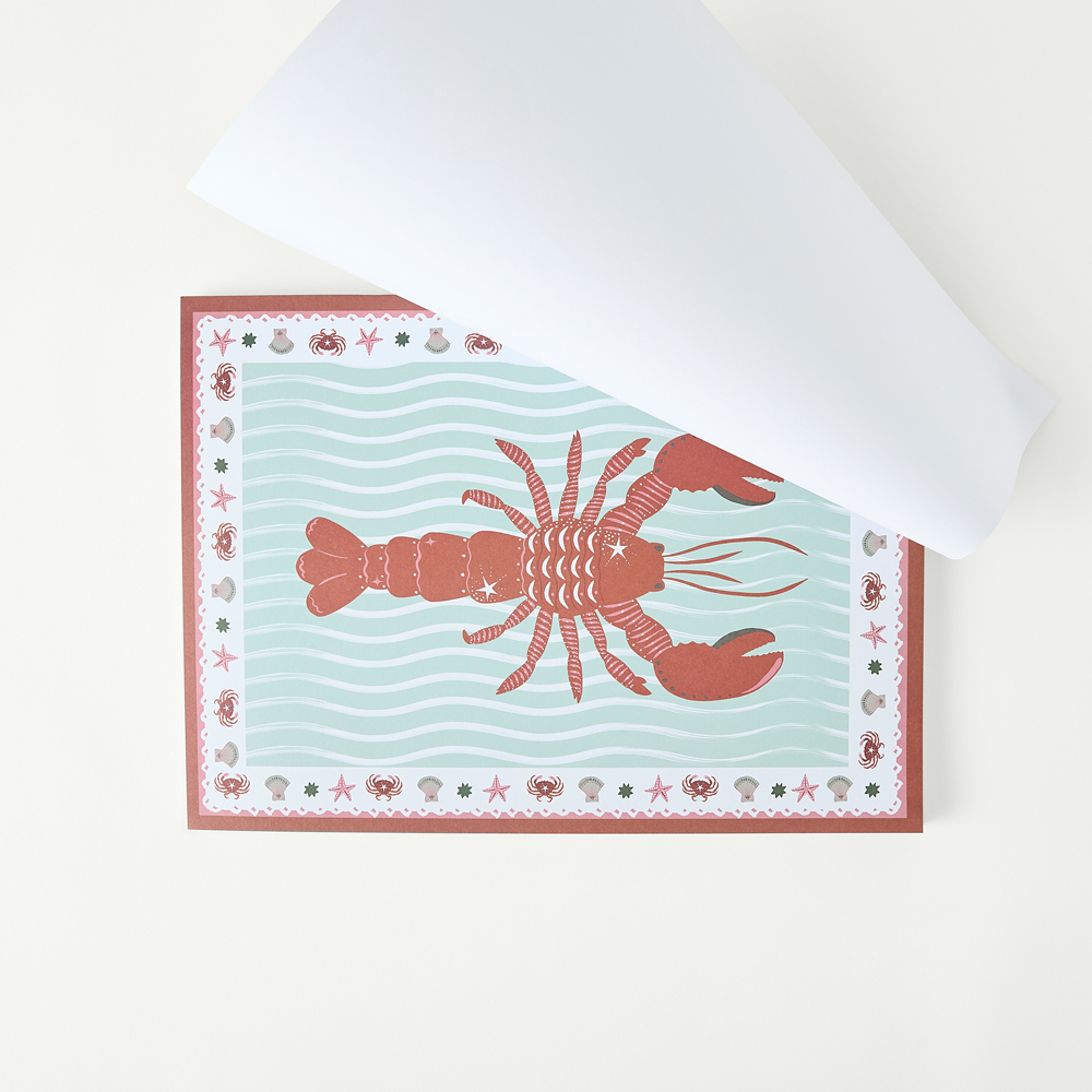 La Mer Lobster Paper Placemat Pack of 50 | Adairs
